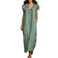 Mint Lime Green Womens Crewneck Dresses for Women Cap Midi Brunch Thin ...