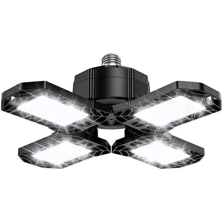 LED Garage Lights 120W - 12000LM 6500K Deformable LED Garage Ceiling ...