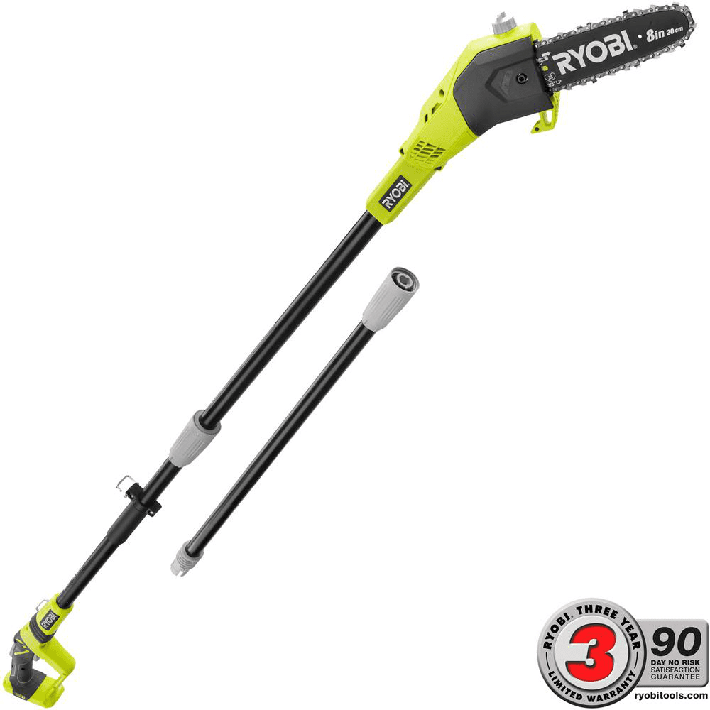 Electric Pole Saw Ryobi 8 Cordless Tree Trimmer Pruner Telescoping