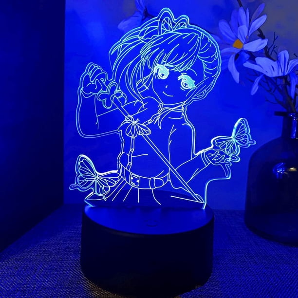 Demon Slayer Kochou Shinobu Anime 3D Night Light 3D Illusion Anime Lamp ...