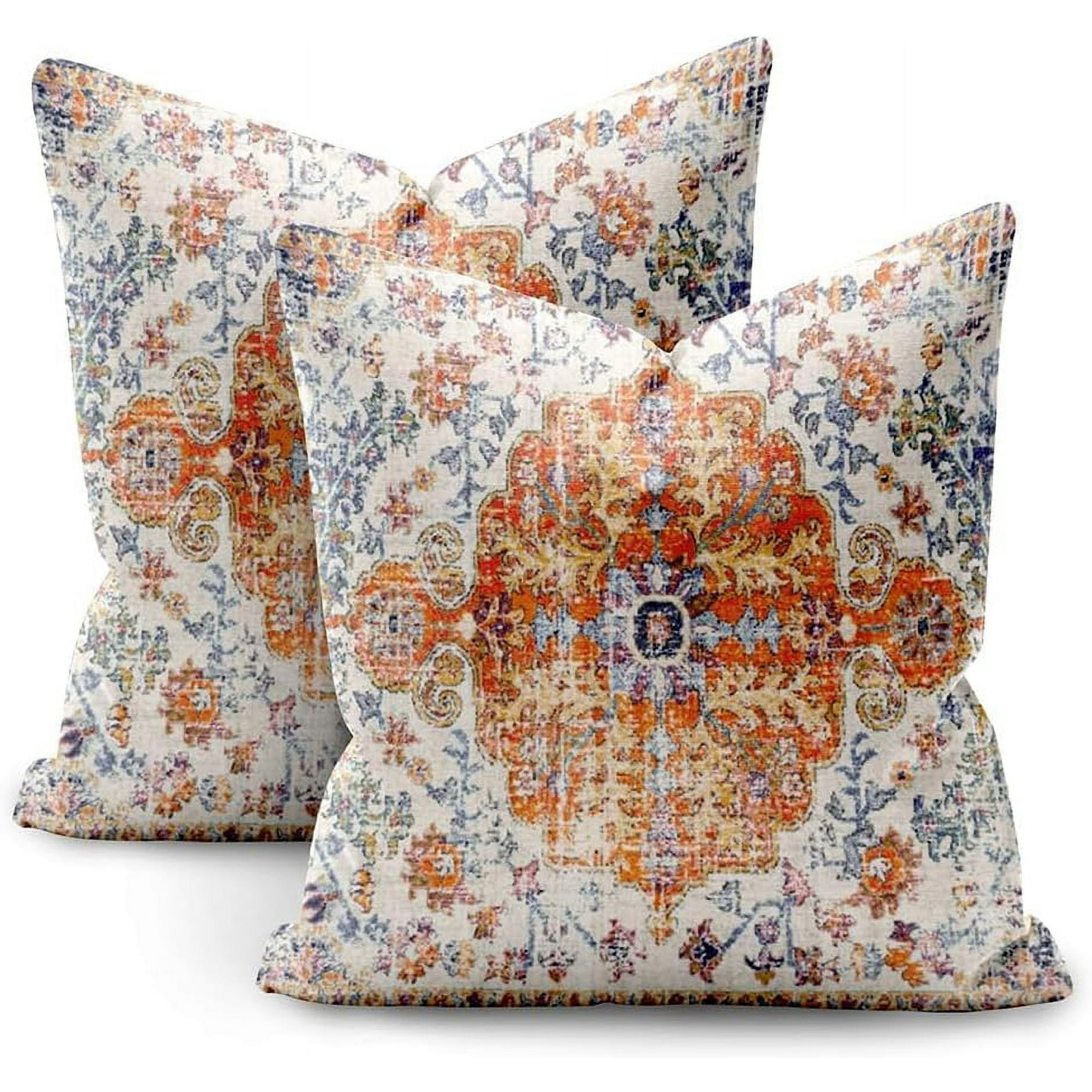Click here for Xyyklbq Orange Boho Pillow Covers 18x18 Set Of 2 b... prices