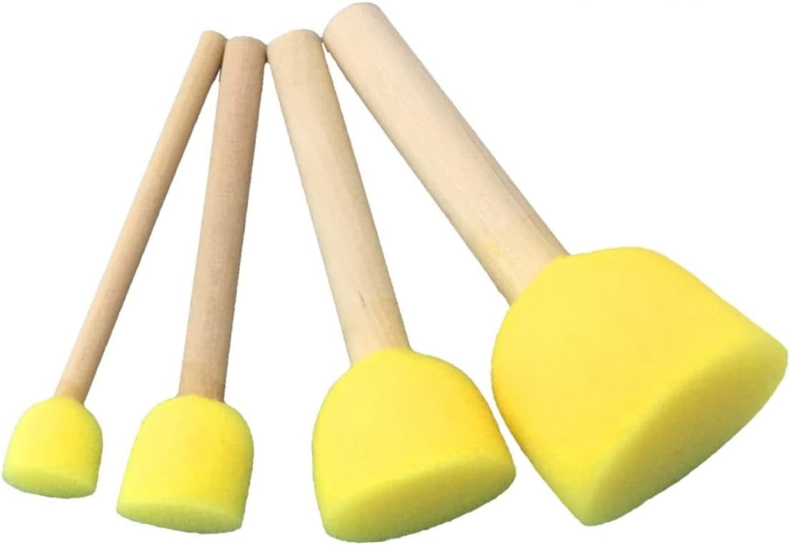 24pcs Round Paint Brush Suit Tools for Sponge Painting Set Tools Foam ...