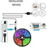 2M 3M 4M 5M USB Powered LED Strip Lights, 24 Keys Remote RGB 5050 ...