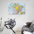 Brazil Map Poster Art Poster Canvas Painting Decor Wall Print Photo ...