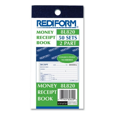 Rediform, REDS16444WCL, 3-part Wirebound Money Receipt Book, 1 Each ...