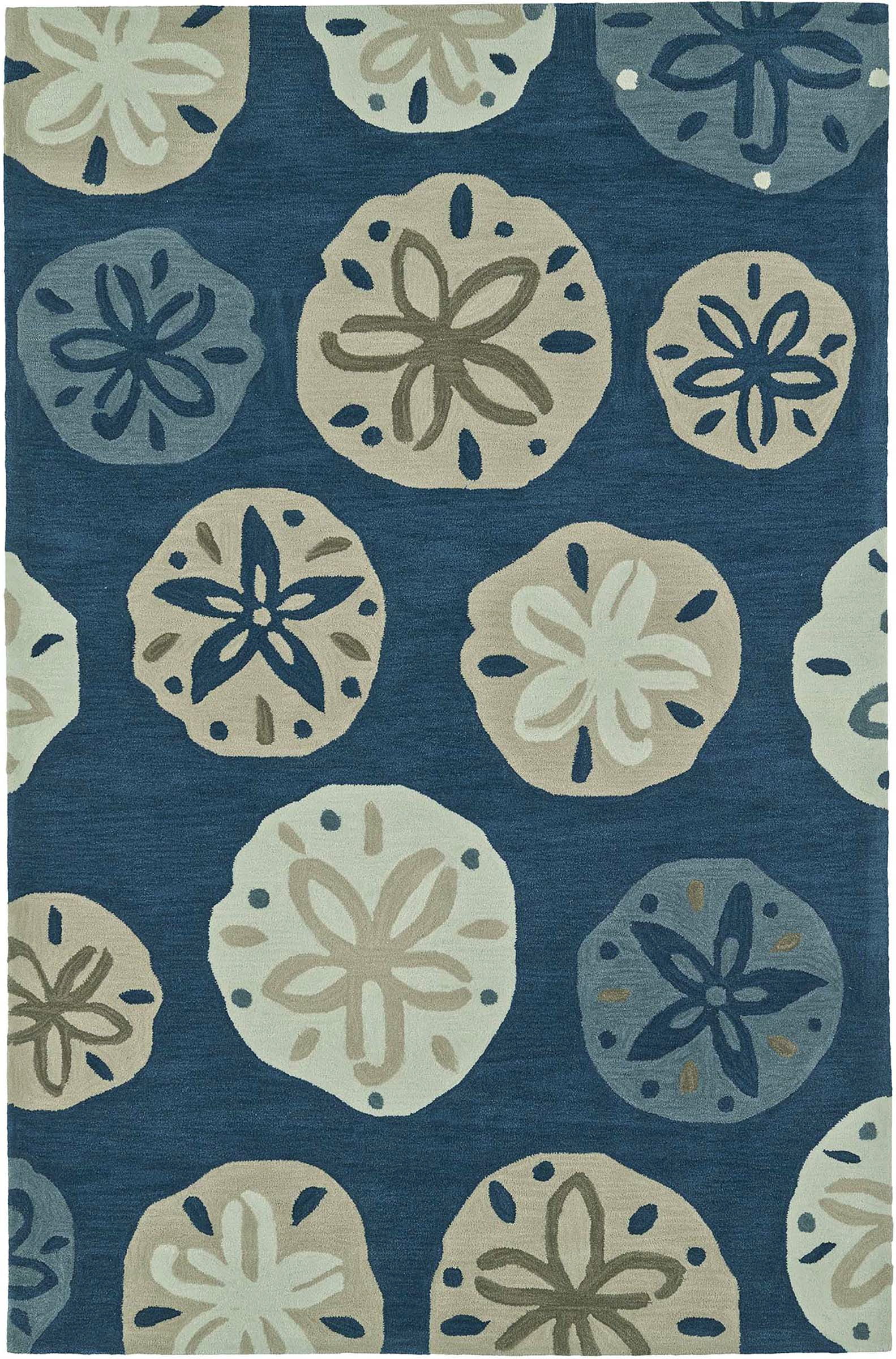 Addison Beaches Nautical Sand Dollar Navy Area Rug - Walmart.com