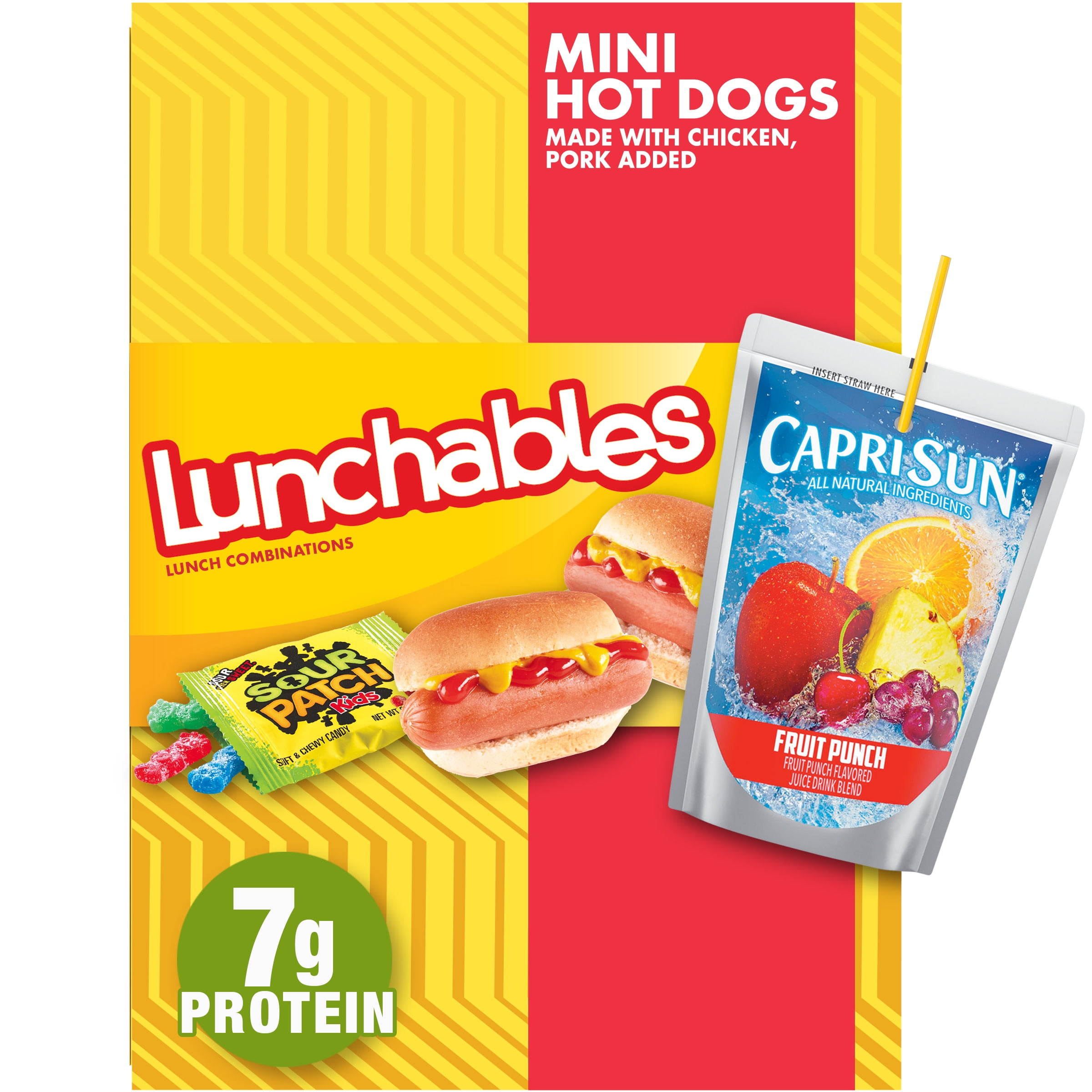 Lunchables Mini Hot Dogs Meal Kit with Capri Sun Roarin' Waters Wild ...