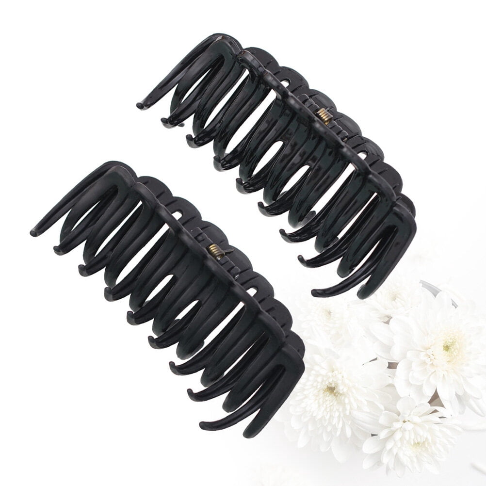 NICEXMAS 2PCS 12CM Extra Large Size Black Claw Clip Matte Black Disc ...