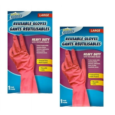 Mr. Clean Duet Reusable Gloves, Latex, Large 2 pair (Pack of 18 ...