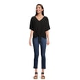 The Pioneer Woman Tie Front V-Neck Top - Feminine Style - Walmart.com