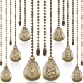 8 Pcs Antique Bronze Ceiling Fan Pull Chain Extension Pendant Ornament ...