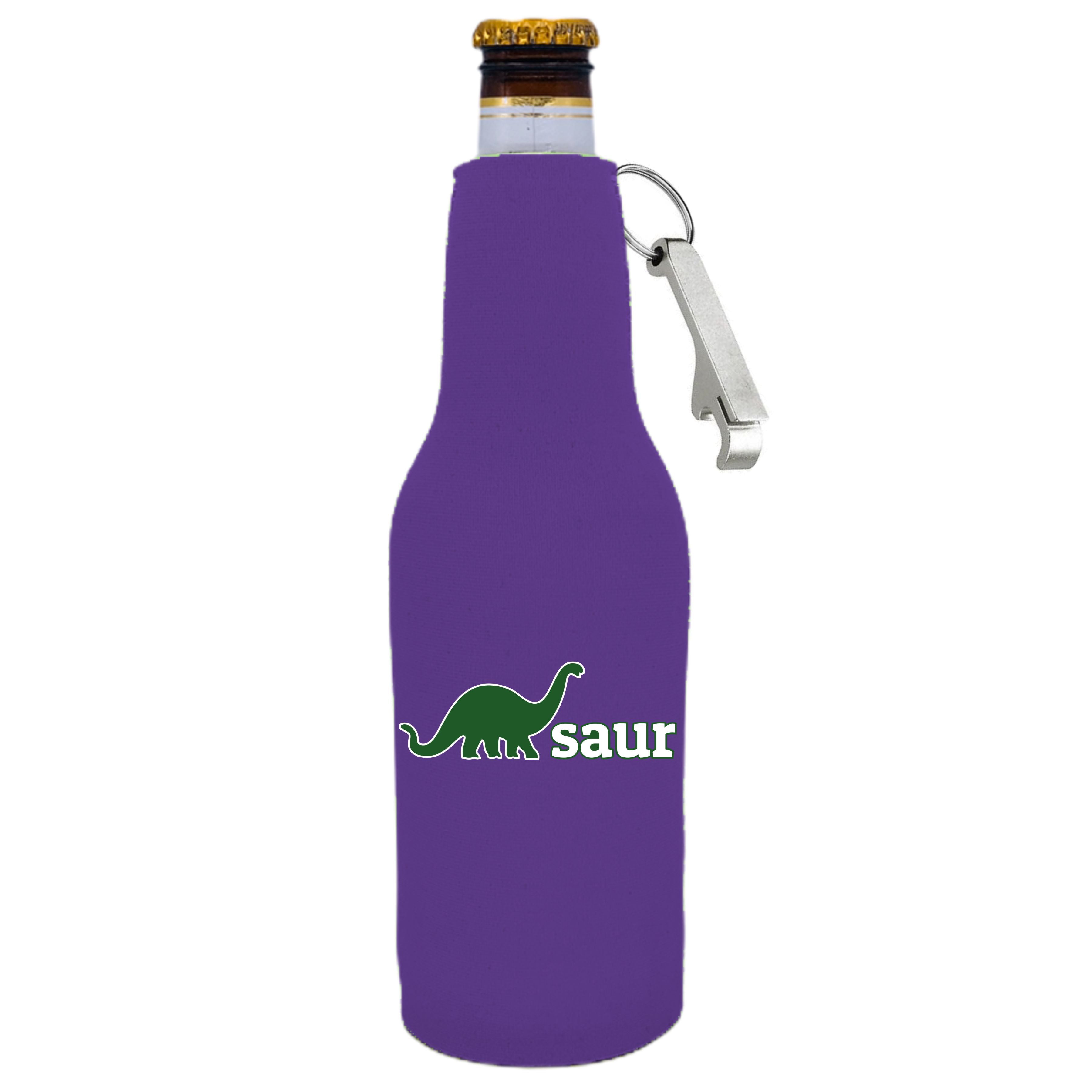 Dino-Saur Beer Bottle Coolie With Opener (Purple) - Walmart.com