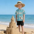 Dailycode Small Short Sleeve Button Down Shirts Cartoon Sharks with ...