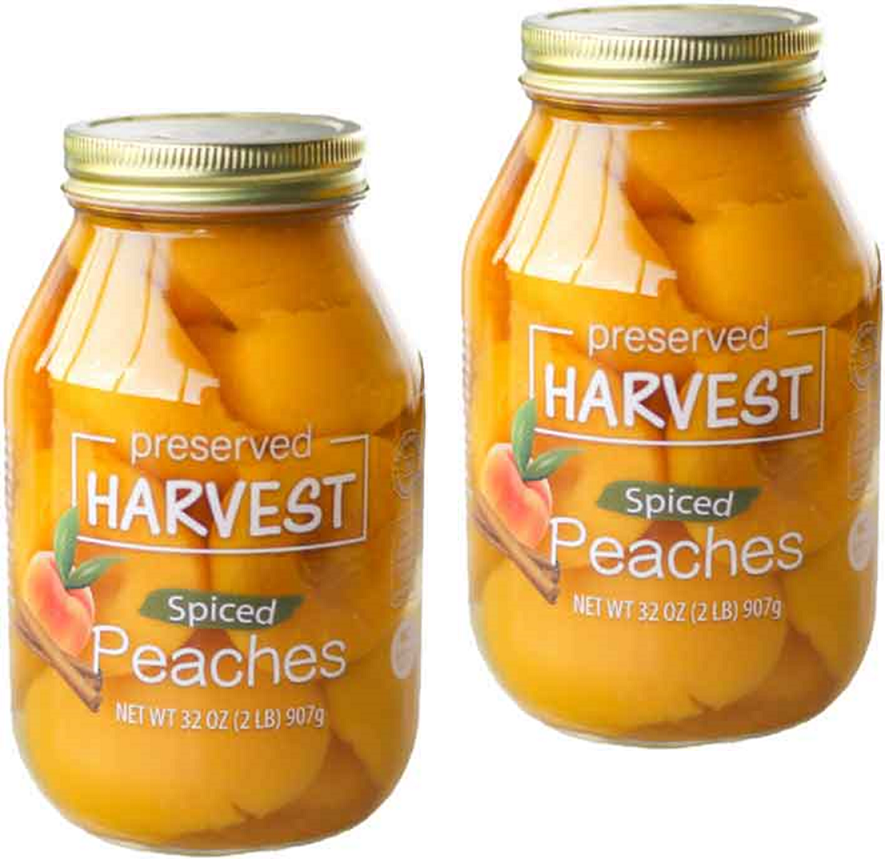 Preserved Harvest Spiced Peach Halves, 32 oz. Quart Jars, 2-Pack ...