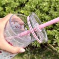 Cherry Blossom Plastic Tumbler with Pink Straw & Lid - Lightweight ...
