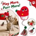 Catnip Rope Ball Cat Teaser Stick Plush Santa Claus Face Durable Cotton ...