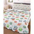 Cartoon Spacecraft Quilts Bedding Set King Size Green Red Planet ...