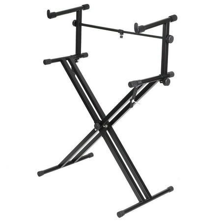 X Style Pro Dual Music Keyboard Stand Adjustable X Shape Electronic ...