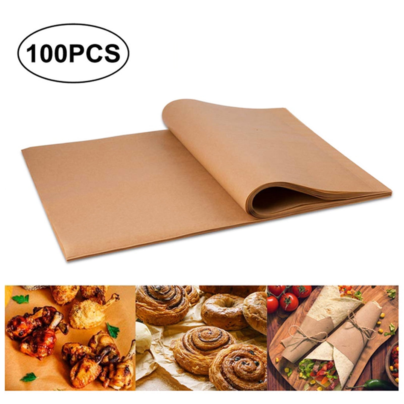 SPRING PARK 100Pcs BBQ Grill Mat, Non-Stick Tear-Resistant Paper Grill ...