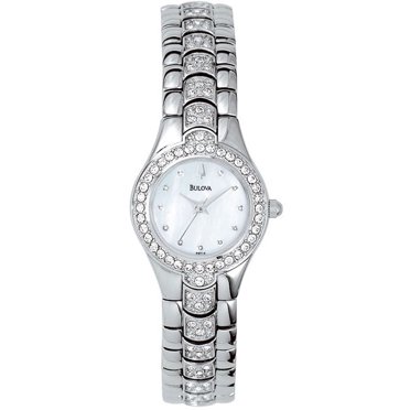 Bulova Quadra Diamond Black Dial Ladies Watch 96P202 - Walmart.com
