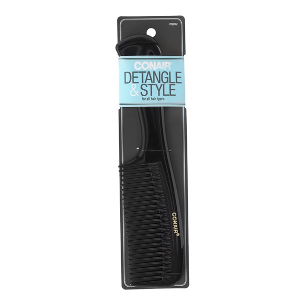 Conair Classic Styling Essential All-Purpose Comb with Handle in Black ...