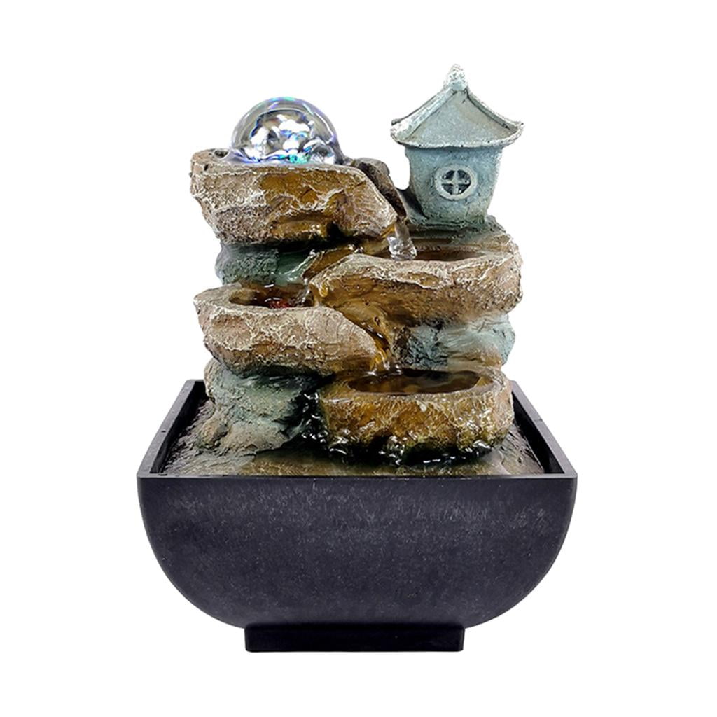Tabletop Water Decorative Waterfall Fountain Waterfall Scene Tabletop ...