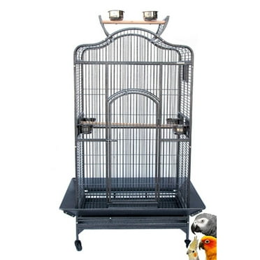 76" X-Large Double Stacker Wrought Iron Cage Bird Flight Parrot ...