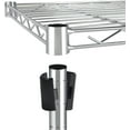 YSSOA Metal Rolling Storage Shelves, Adjustable 3-Shelf Wire Rack with ...