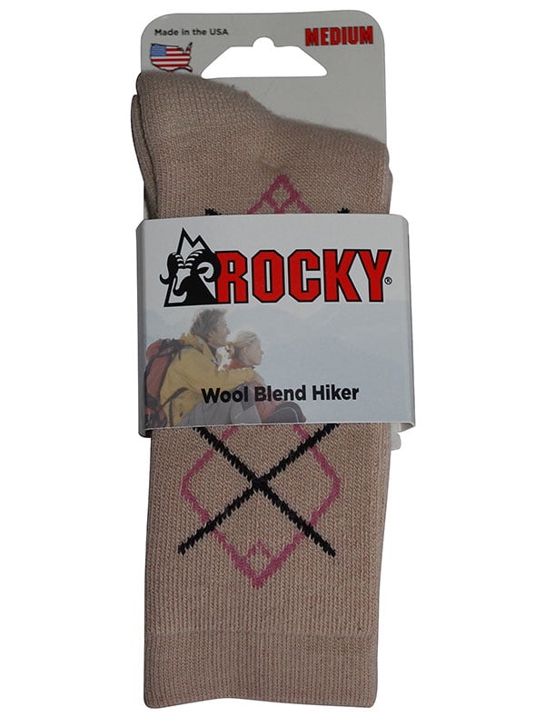 Rocky Women's Crew Socks, Khaki/Pink - Walmart.com