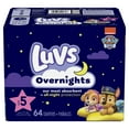 Luvs Overnights Diapers, Size 5, 64 Count, Ultra-Dry, Hypoallergenic ...