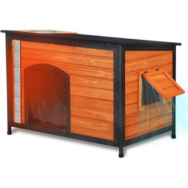 "Soges 47"" Weatherproof Outdoor Dog House, Warm Pet Log Cabin with ...