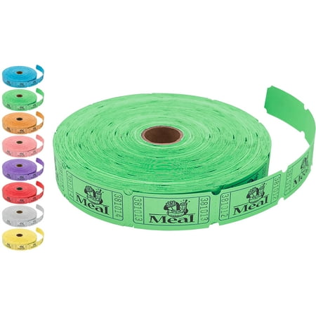 2000 Tacticai Green Raffle Tickets, Single Roll - 2" x 1" Tickets, for ...