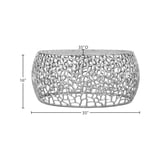 Meridian Furniture Priya Solid Chrome Aluminum Coffee Table - Walmart.com