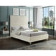 Meridian Furniture Candace Cream Velvet Queen Bed - Walmart.com