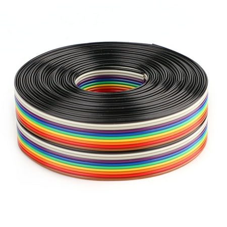 Colorful 1.27mm Spacing Pitch Cable 20P Flat Rainbow Ribbon Cable Wire ...