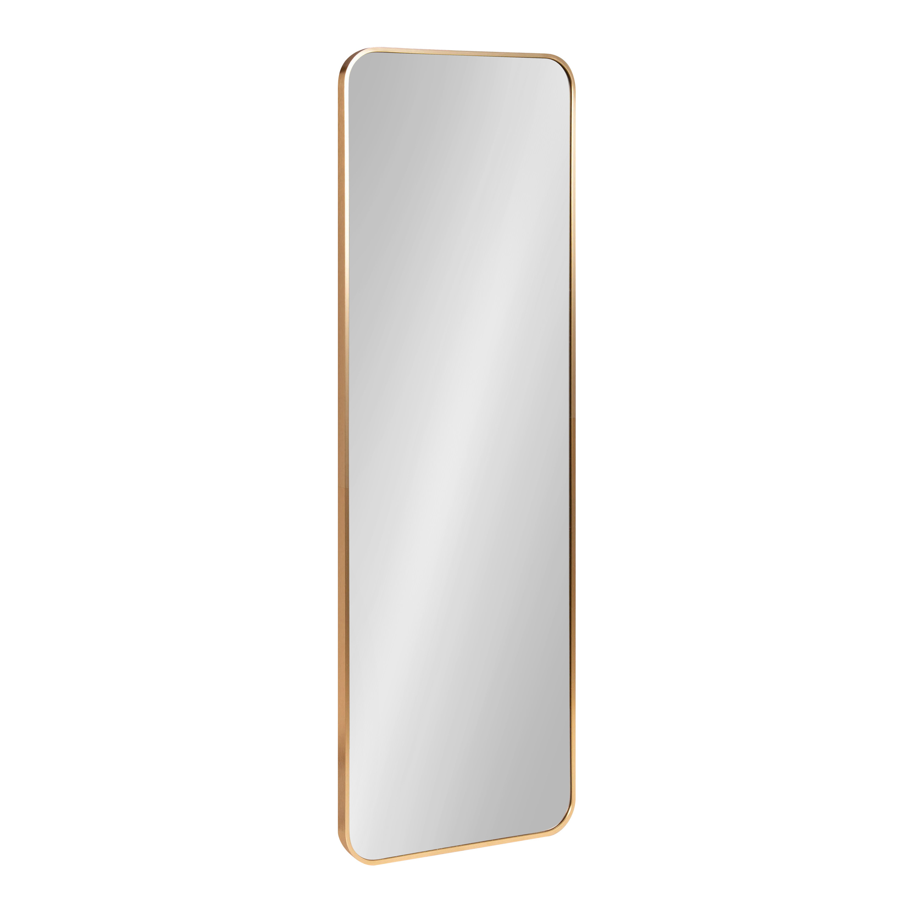 Kate and Laurel Zayda Radius Rectangle Wall Mirror, 16 x 48, Gold ...