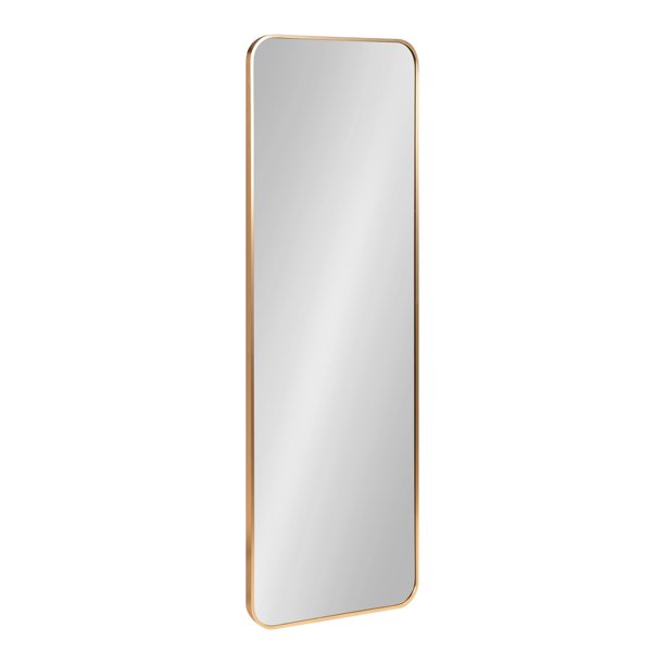 Kate and Laurel Zayda Radius Rectangle Wall Mirror, 16 x 48, Gold ...