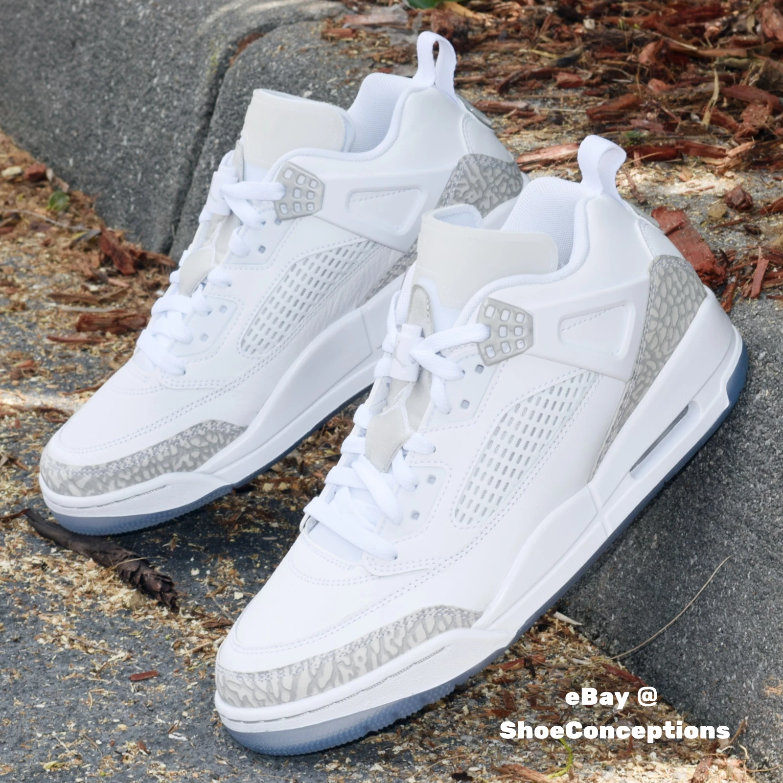 N I-K-E A i r-Jor-dan Spizike Low Shoes White Neutral Gray FQ1759-103 ...