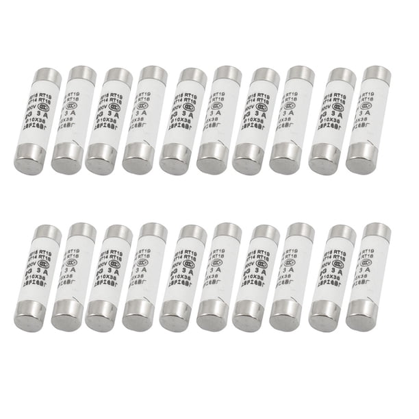 20 Pcs RO15 Series 500V 3A Cylinder Cap Ceramic Fast Blow Fuse Links ...