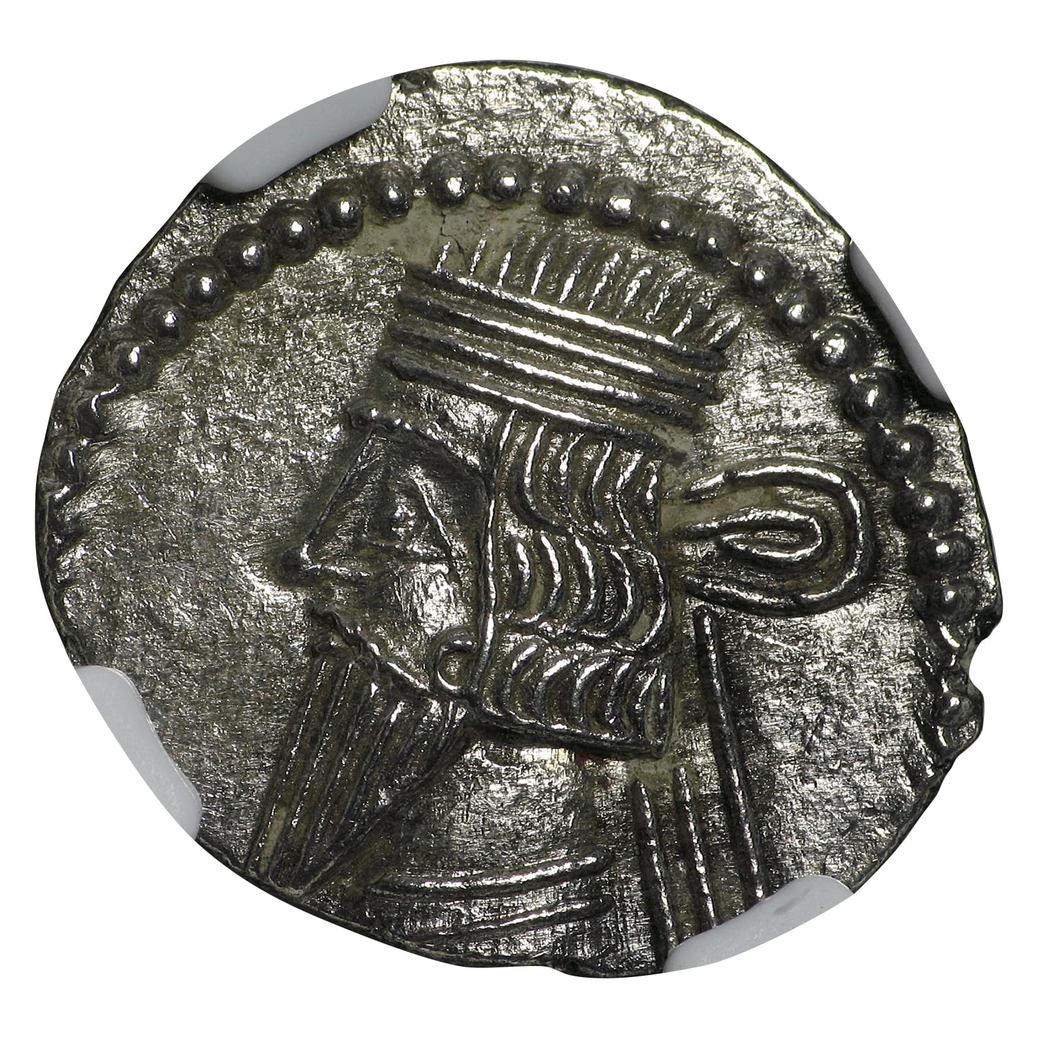 Parthian Empire Silver Drachm Pacorus (78-120 AD) MS NGC Brushed ...