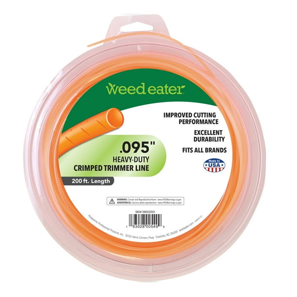 Weed Eater .095 in. x 200 ft Crimped Replacement Trimmer Line - Walmart ...