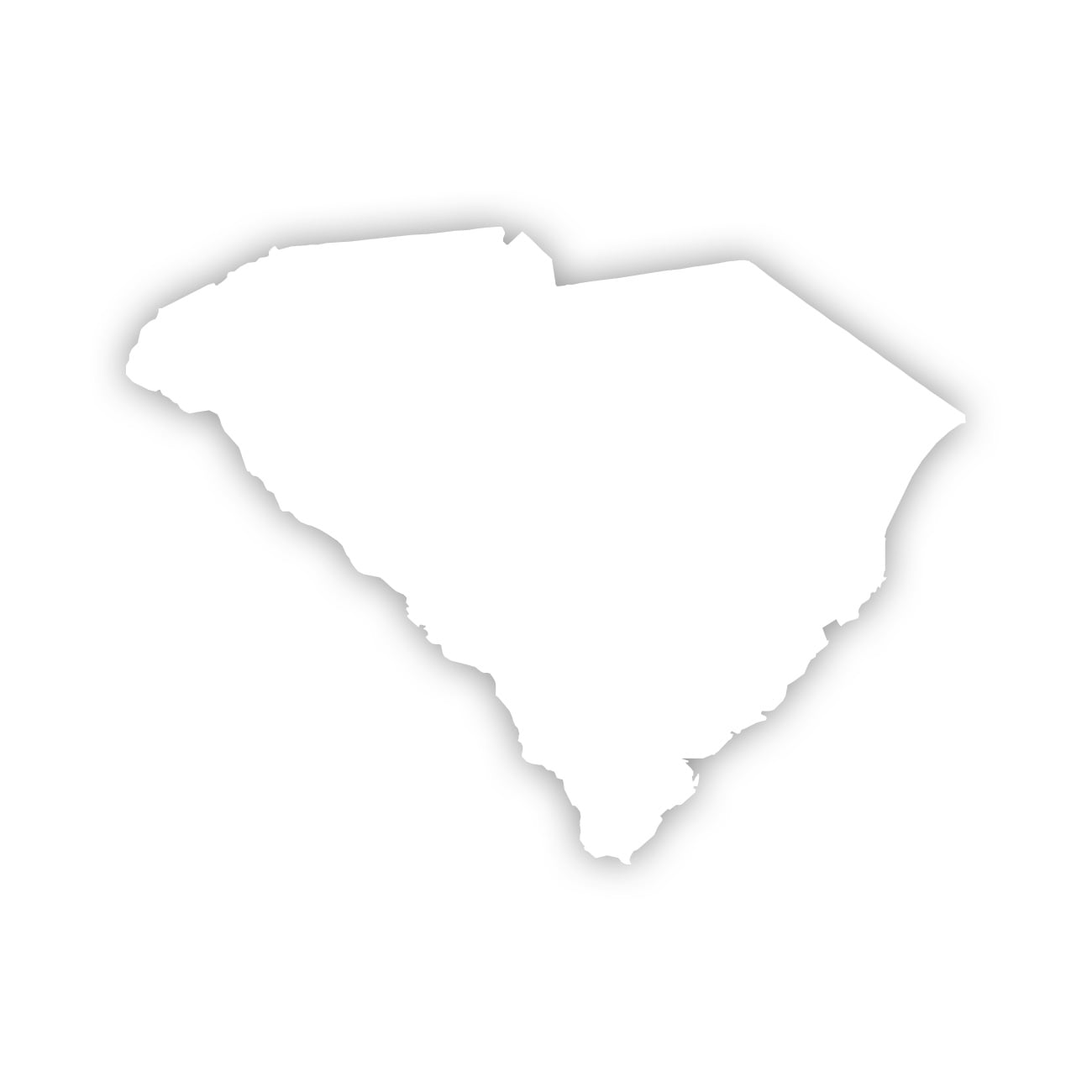 South Carolina Shaped Sticker Decal Die Cut - Self Adhesive Vinyl ...