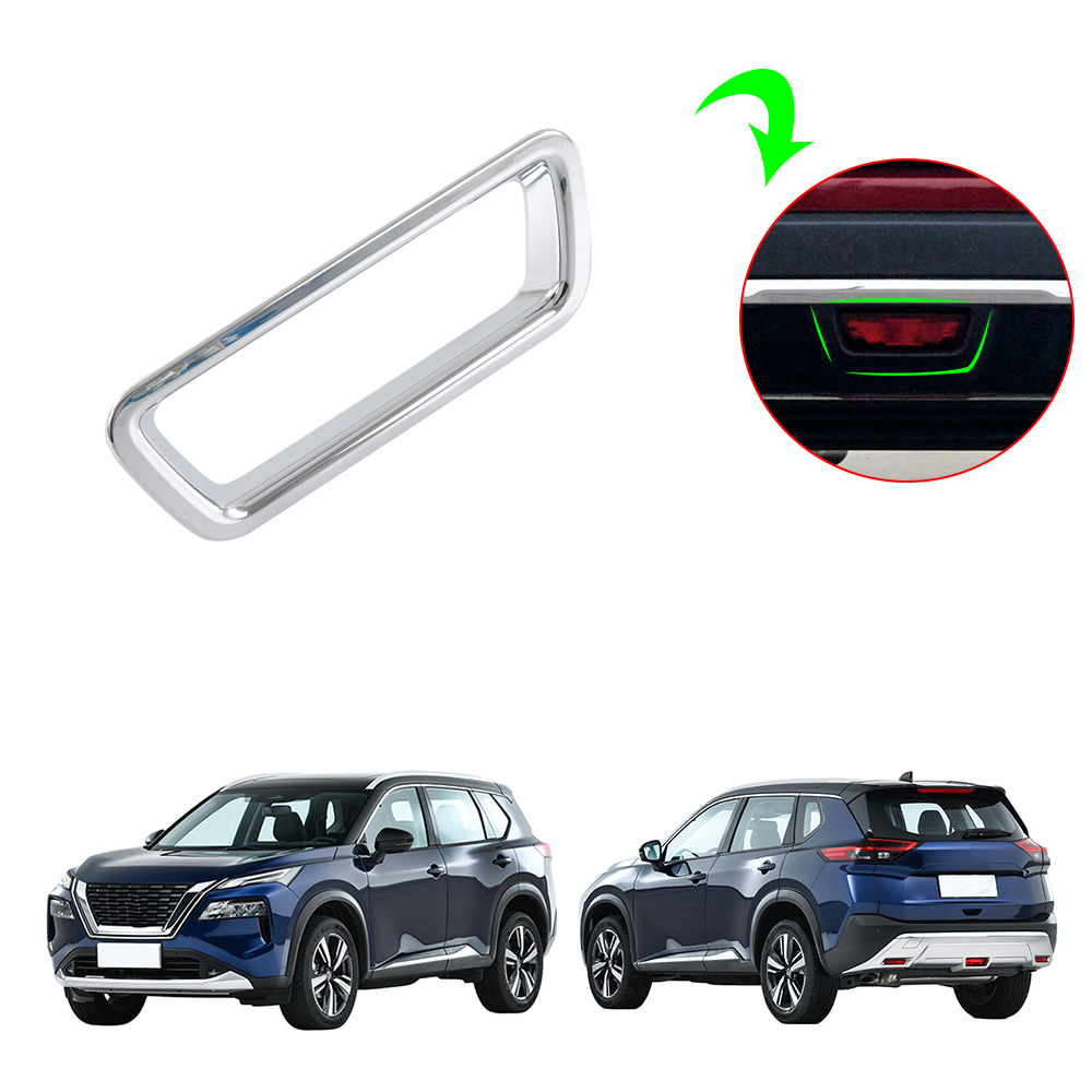 OUBOLUN ABS Chrome Silver 1Pcs/Set Brake Light Cover Lamp Trims For Nissan Rogue X-Trail X Trail ...