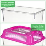 4 Pcs Mini Portable Fish Tank Reptile Aquarium Small Plastic Container ...