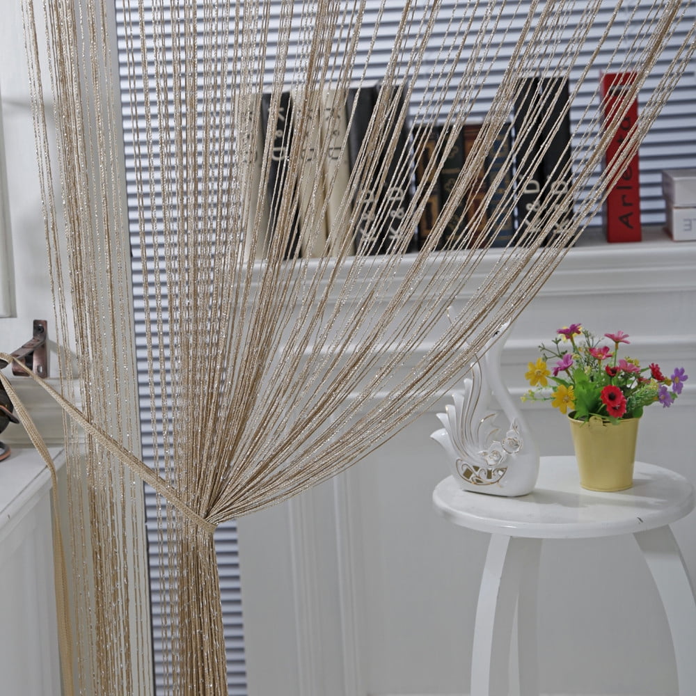 HIMIWAY Line String Window Curtain Tassel Door Room Divider Scarf ...