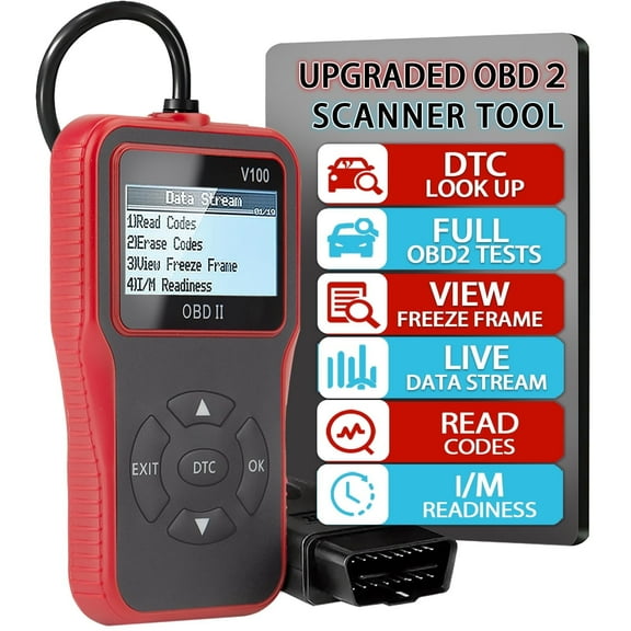 V119 OBD2 Scanner Code Reader, Check Engine Light Diagnostic Tool ...