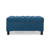 Jennifer Taylor Home Renee Tufted Storage Bench, Satin Teal - Walmart.com