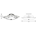 "Progress Lighting 12"" Traditional 2 Light Flush Mount, White Ceiling ...