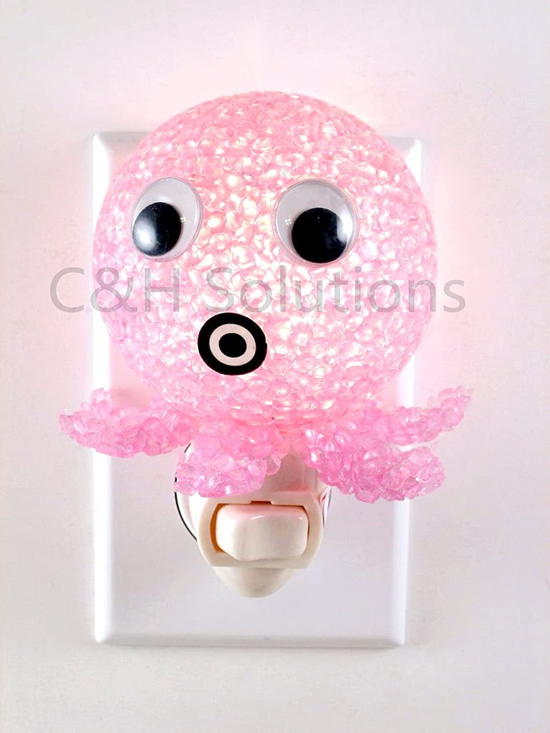 Cute Colorful Pink Octopus Lovely Night Lights, Night Lamp, Decorations ...