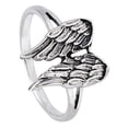 Viking Valkyrie Ring Womens 925 Sterling Silver Norse Warrior Angel ...